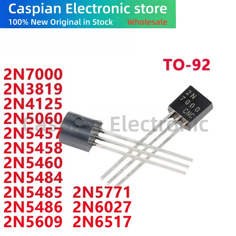 20/PCS New 2N7000 2N3819 2N4125 2N5060 2N5457 2N5458 2N5460 2N5484 ...