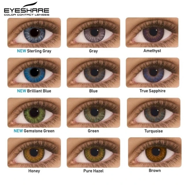 Pure Hazel Contacts On Dark Brown Eyes