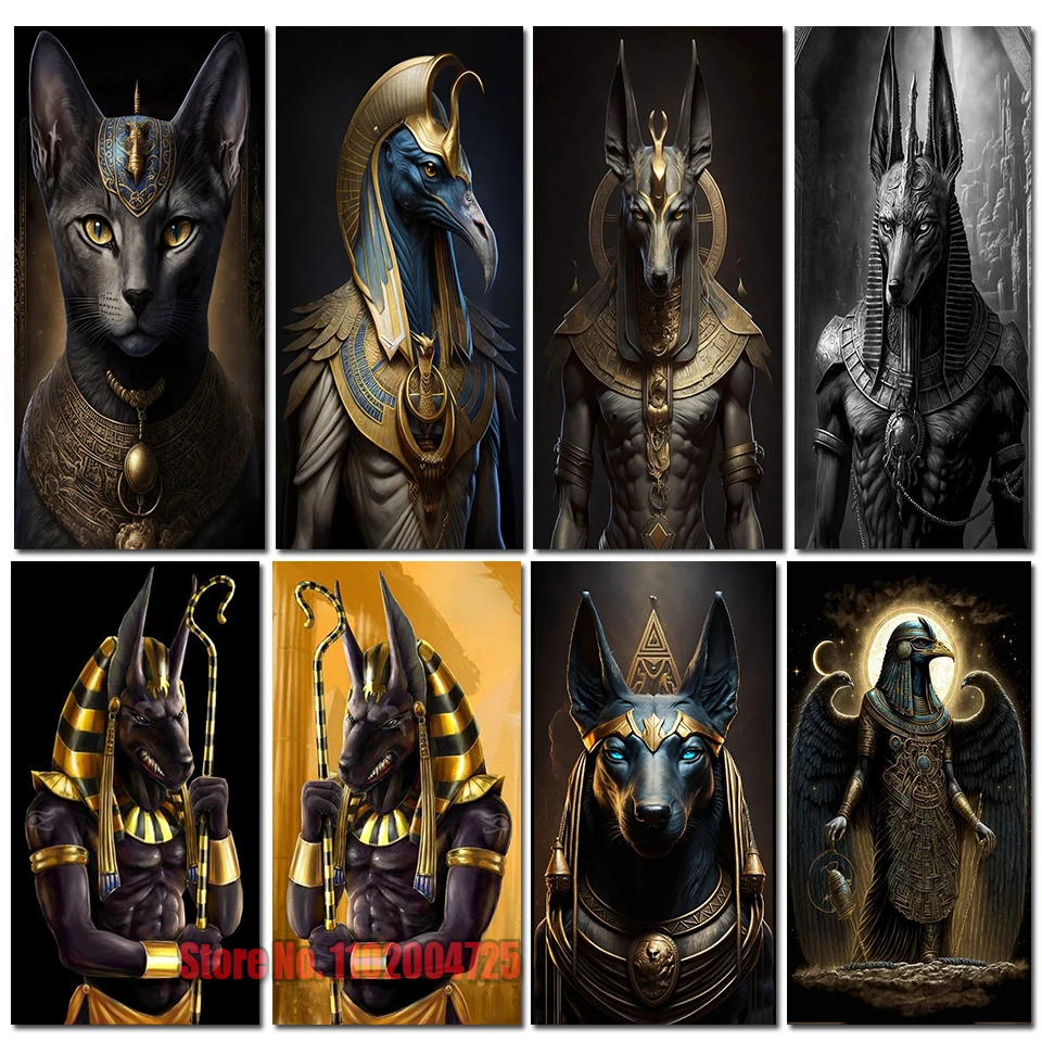 5d-Diy-Black-Anubis-Diamond-painting-New-2025-Art-Egyptian-God-Portrait ...
