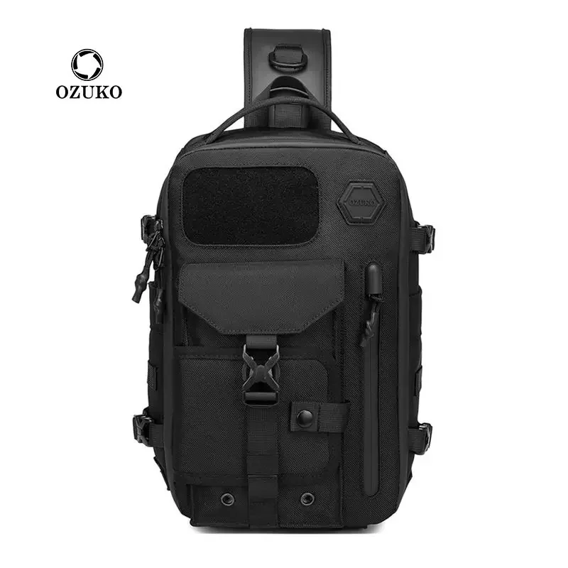 Ozuko Cross shoulder bag man Chest Bag Waterproof Tactical Waist ...