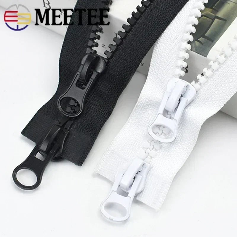 1Pc-60-300cm-5-8-Resin-Zipper-Double-Slider-Zip-Black-White-Single ...
