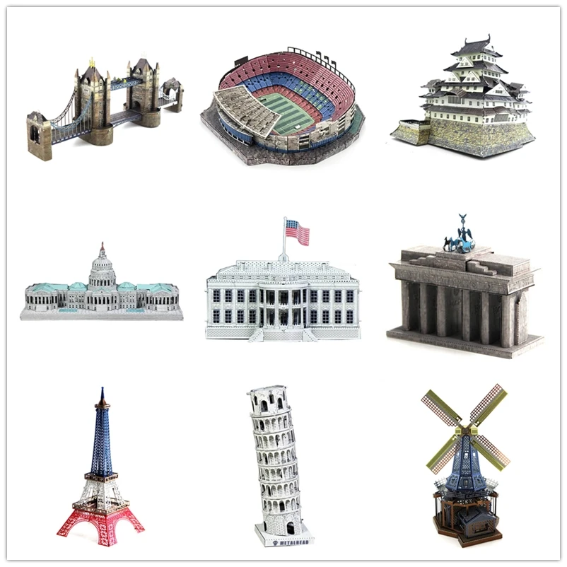 Architecture-Colorful-3D-Metal-Puzzles-Handmade-Eiffel-Tower-Jigsaw ...