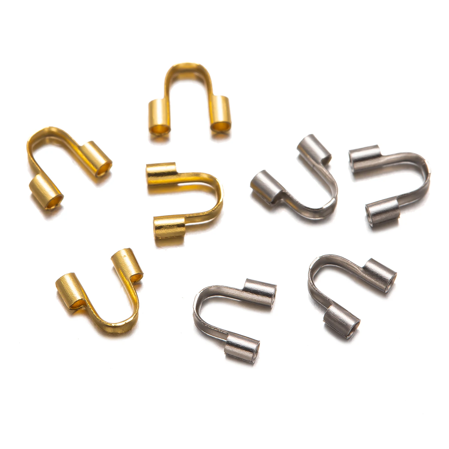 20pcs-Stainless-Steel-Wire-Guard-Guardian-Buckle-Protectors-loops-U ...