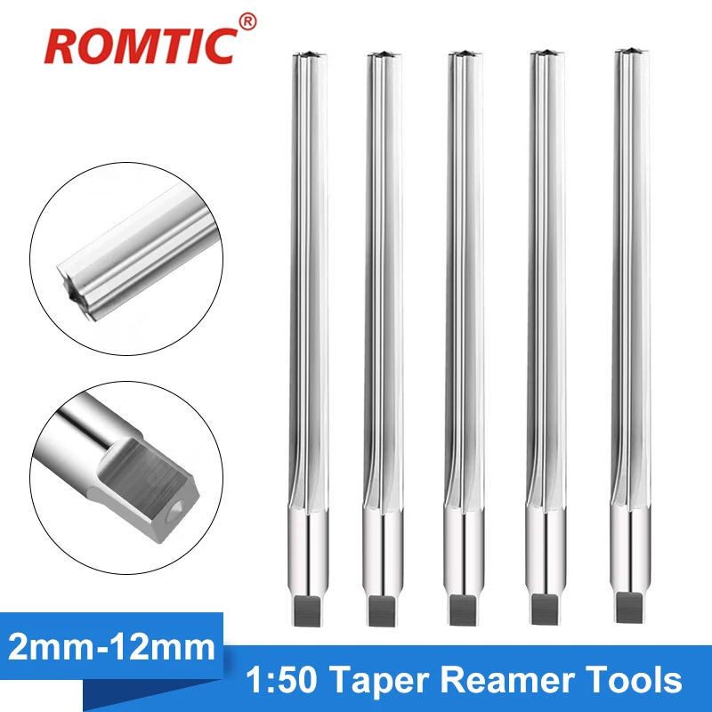 ROMTIC 2mm 12mm 55° Integral Alloy Taper CNC Mechanical Workshop Reamer ...