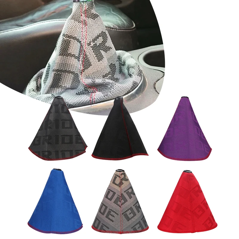 JDM-Style-Bride-Canvas-Universal-Shift-Lever-Knob-Boot-Cover-Racing ...