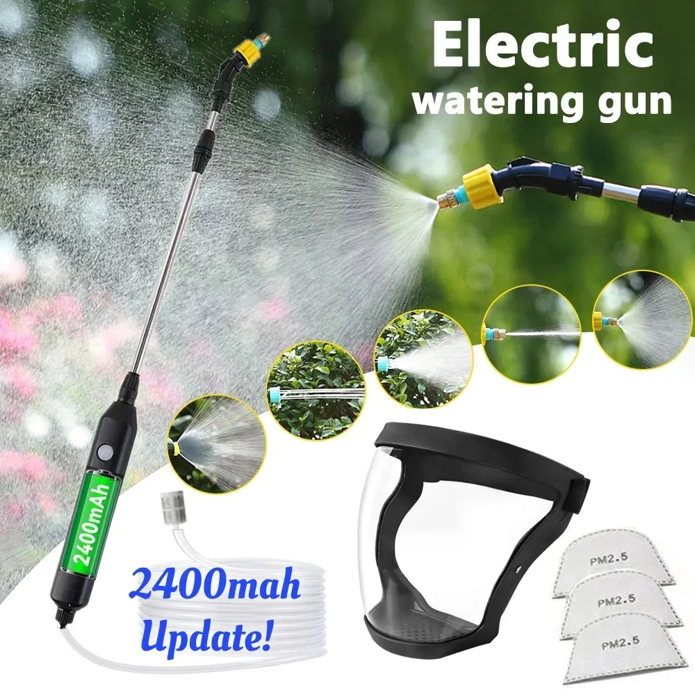 8 in1 Portable Electric Gardening Sprayer Irrigation Tool USB 2400mAh ...