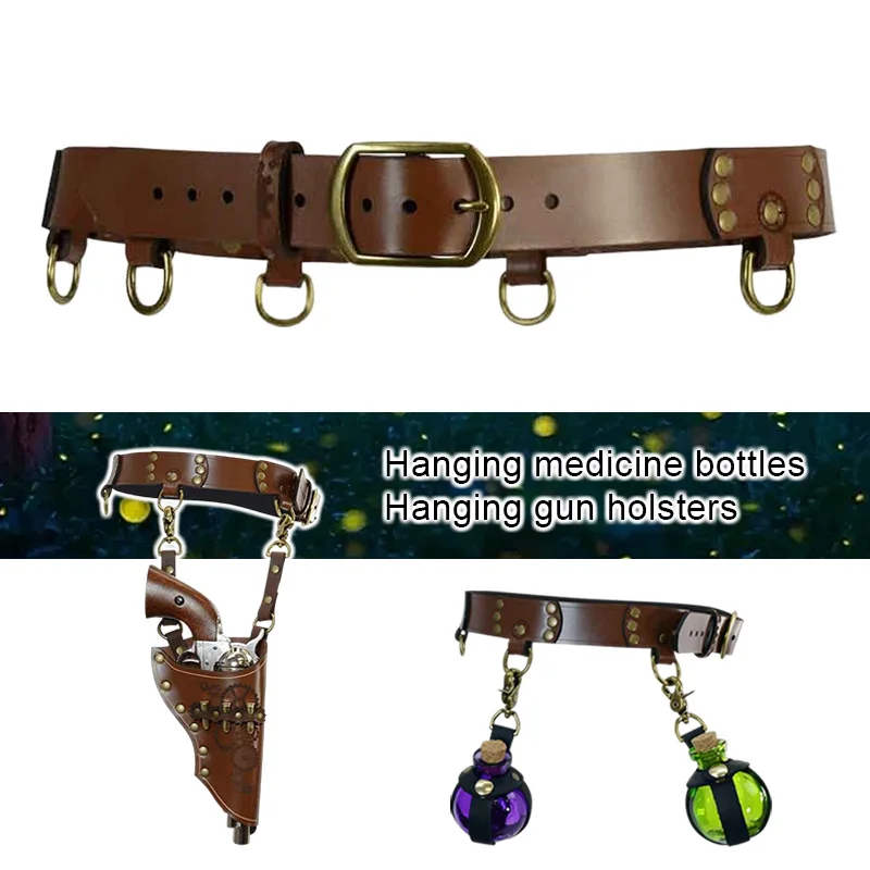 Medieval PU Leather Waist Belt Alchemist Waistband For Hanging Small ...