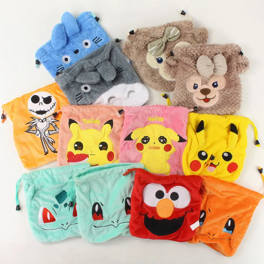Pokemon-Drawstring-Pocket-Storage-Bag-Plush-Toy-Anime-Figure-Pikachu ...