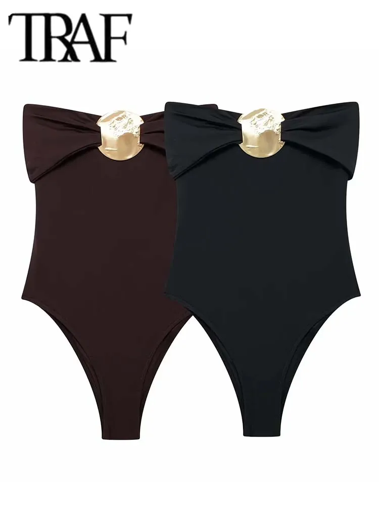 TRAF-Body-con-hombros-descubiertos-para-mujer-Body-Sexy-con-espalda ...