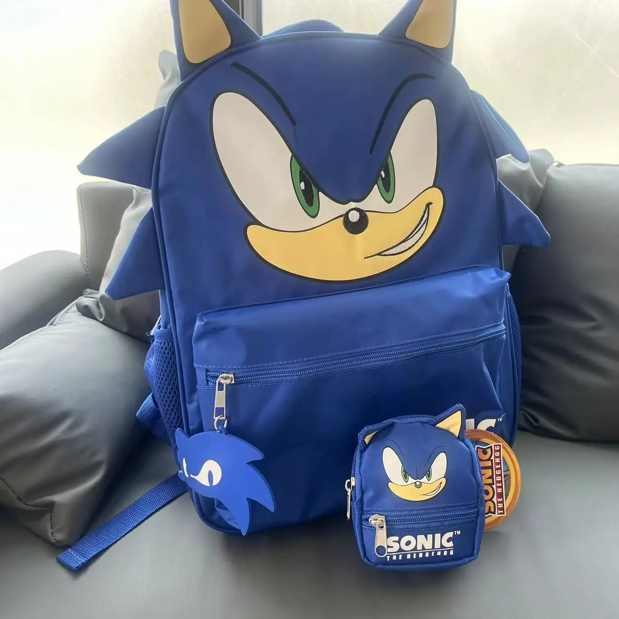 New-Original-Sonic-Anime-Cartoon-Blue-Backpack-for-Students-Large ...