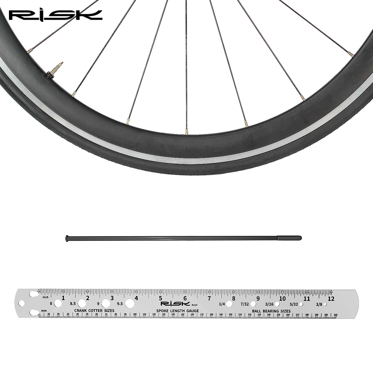 1PC-RISK-RL237-Road-Mountain-Bicycle-Spoke-Length-Measuring-Ruler-Rim ...