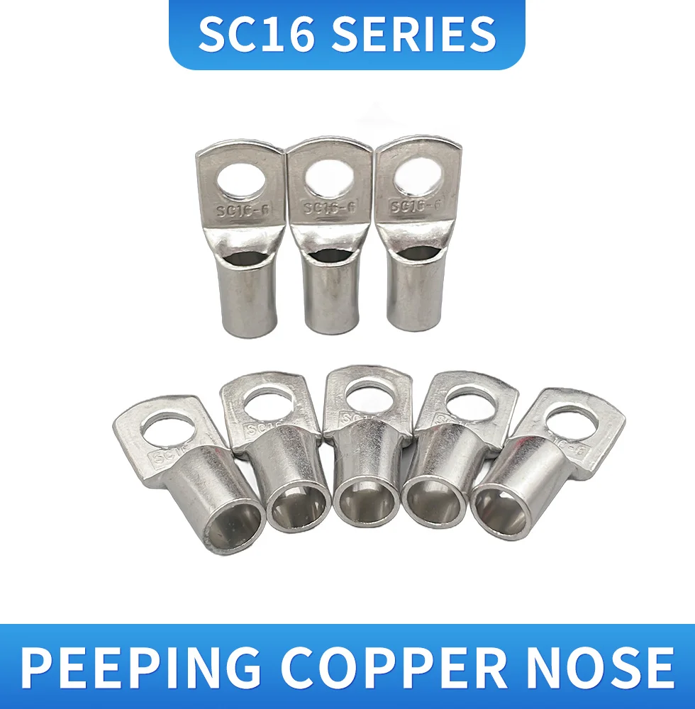Ring Battery TA-VIGOR 10Pcs Copper Wire Lug, 6 AWG SC16-6 Cable Lugs ...