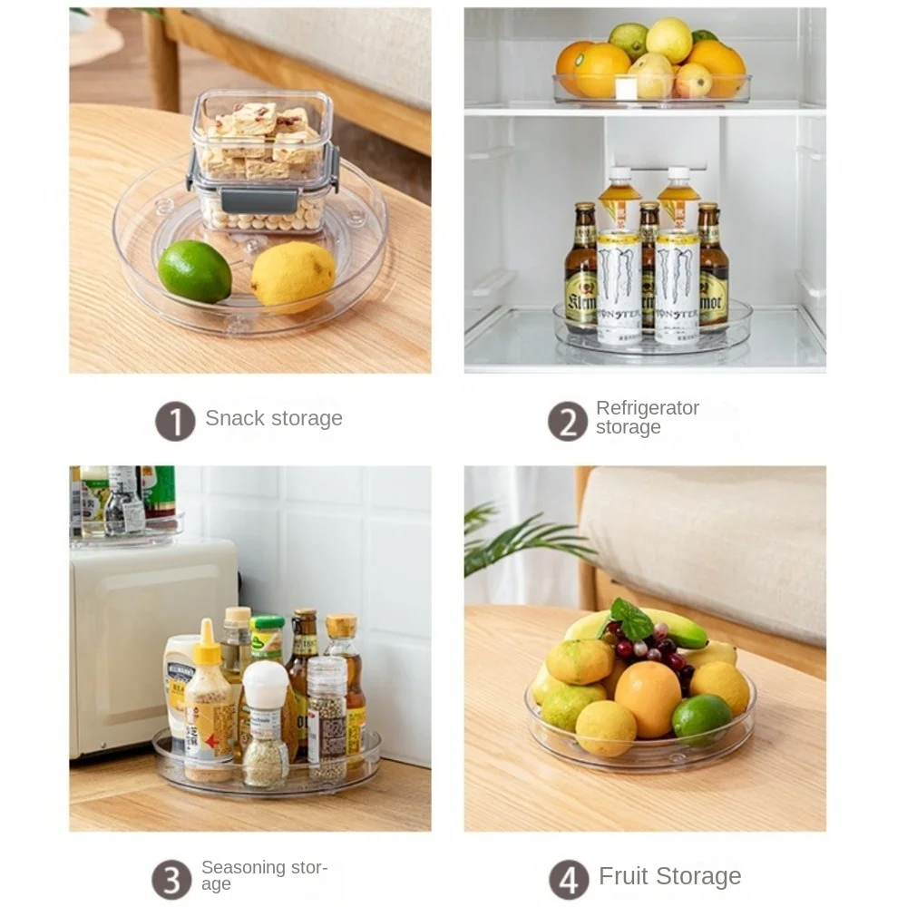 2pcs-Transparent-Lazy-Susan-Organizer-Turntable-Round-Rotatable-Tray-9 ...