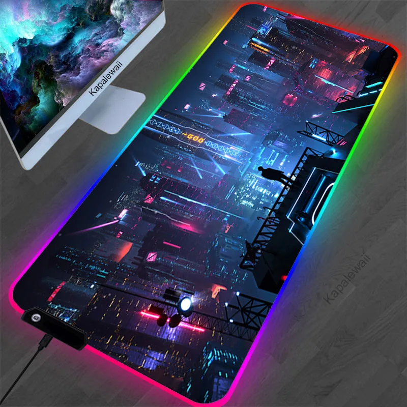 Rog rgb grande jogo mousepads led backlit tapete tamanho grande mause ...