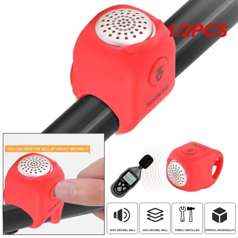 1-2PCS-120db-Bike-Bells-Horn-Electric-Bell-Battery-Waterproof-Cycling ...