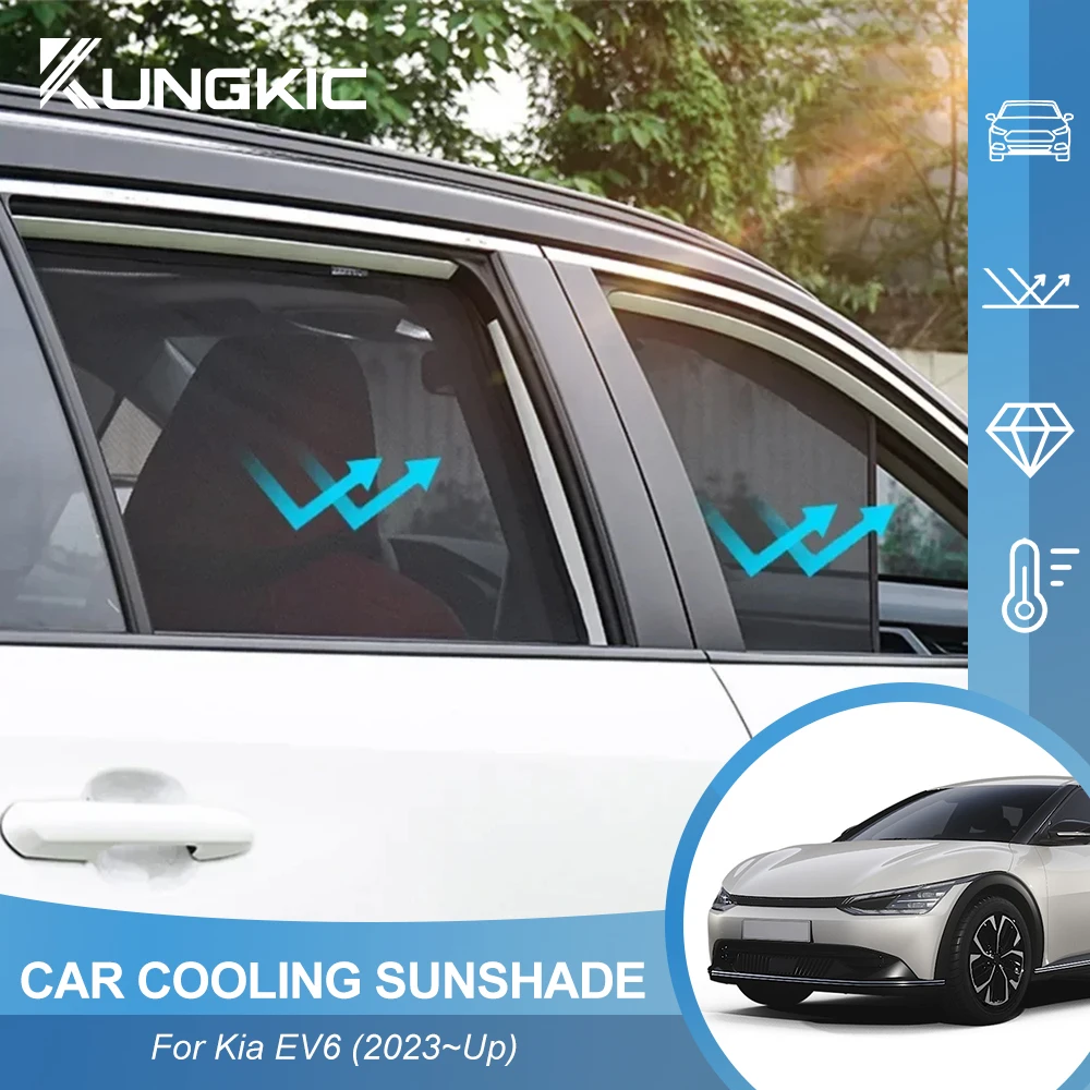 Custom-Magnetic-Car-Window-Sunshade-for-KIA-EV6-CV-2022-2023-2024 ...