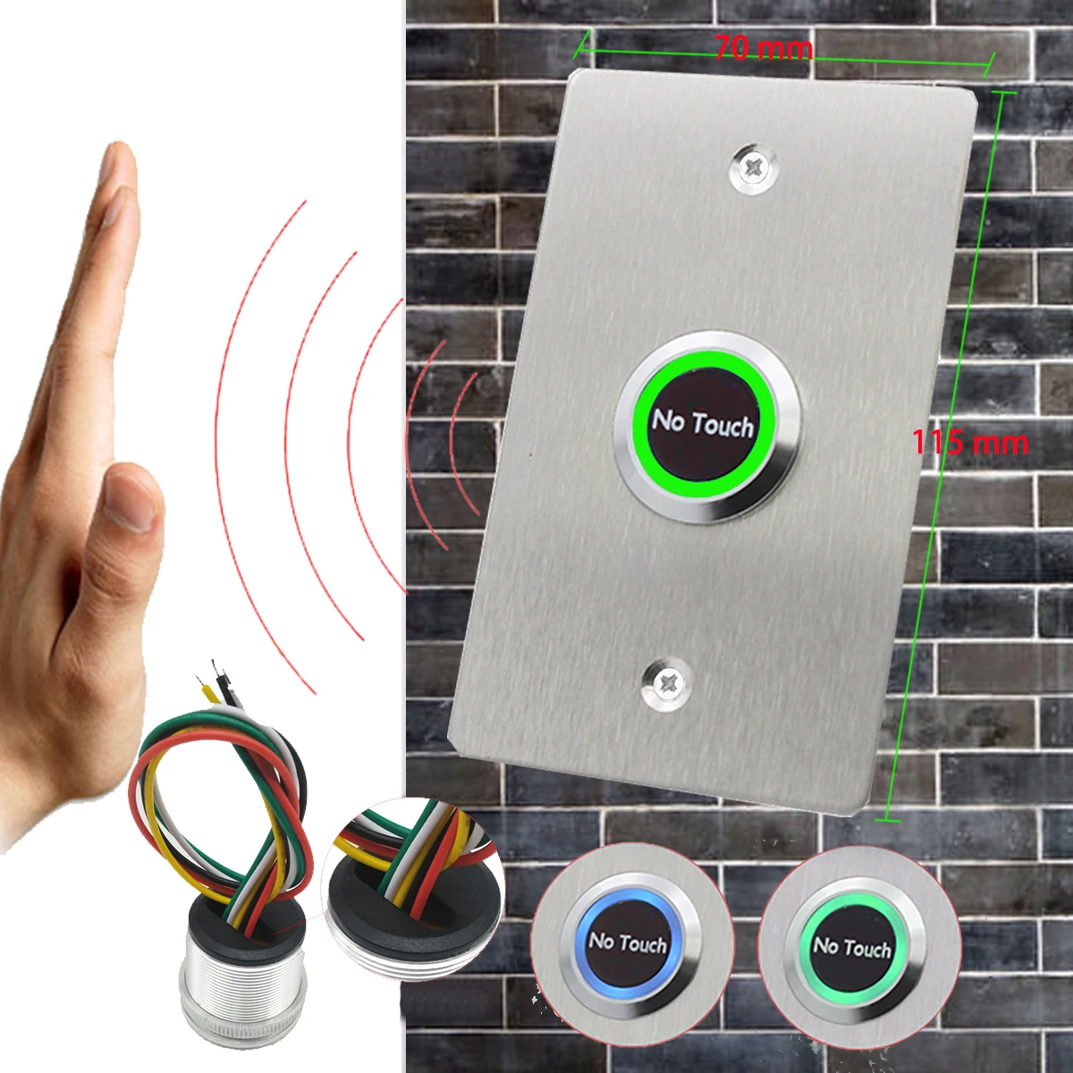 Touchless-Door-Access-Control-Lock-Release-Switch-IR-Contactless ...