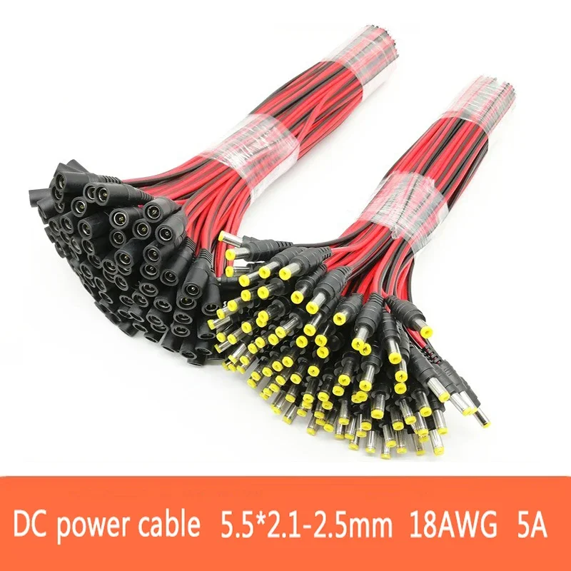 18-AWG-Male-Female-Power-DC-Connector-2pin-5A-5-24V-Power-Adapter-30cm ...