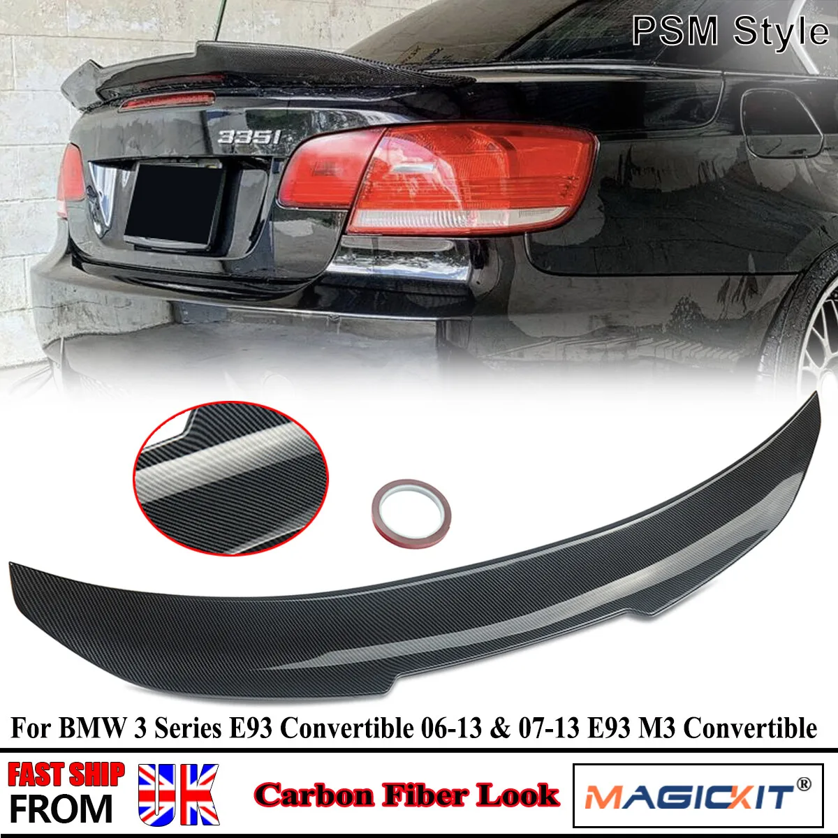Tail Spoilers Wings FOR BMW 3 SERIES E93 318i 335i 320d M3 2 DOOR 2007 ...