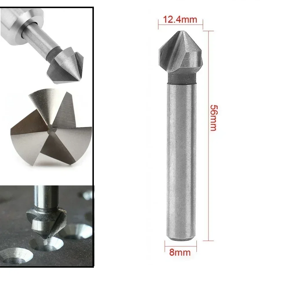 3Flute-HSS-Countersink-Drill-Bit-90-Degree-Chamfer-Cutter-Chamfer ...