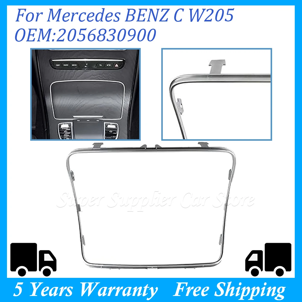 One-piece-Water-Cup-Holder-Strip-Plating-Ashtray-Trim-Ring-For-Mercedes ...