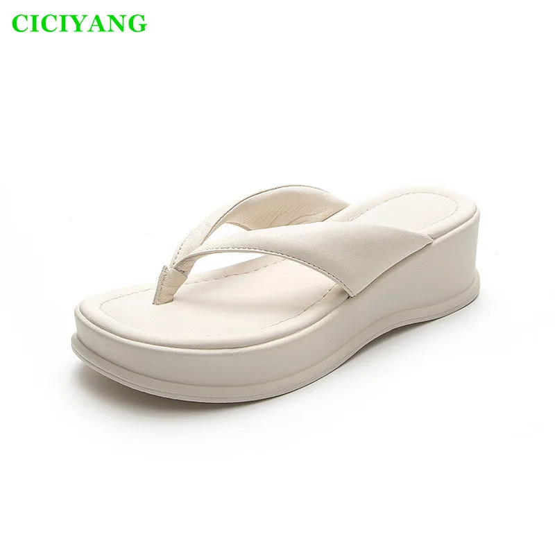 CICIYANG-Women-s-Sandals-Slippers-Genuine-Leather-2024-New-Flat-Summer ...