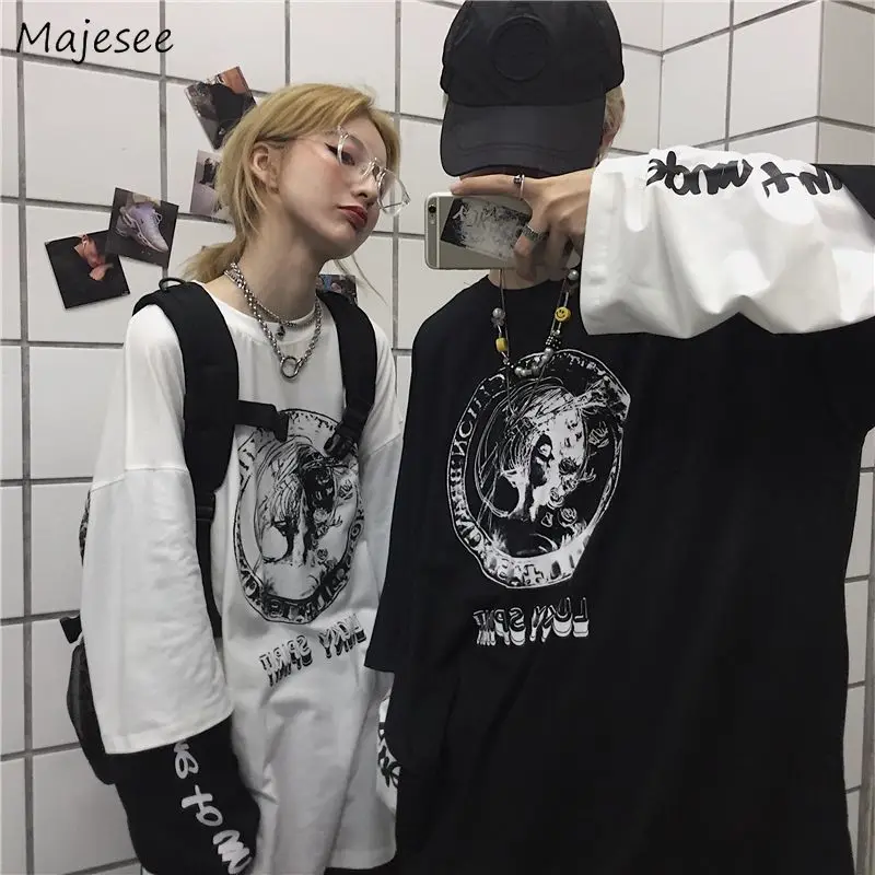 Camiseta-de-manga-larga-para-hombre-camisa-con-estampado-de-Anime-y2k ...