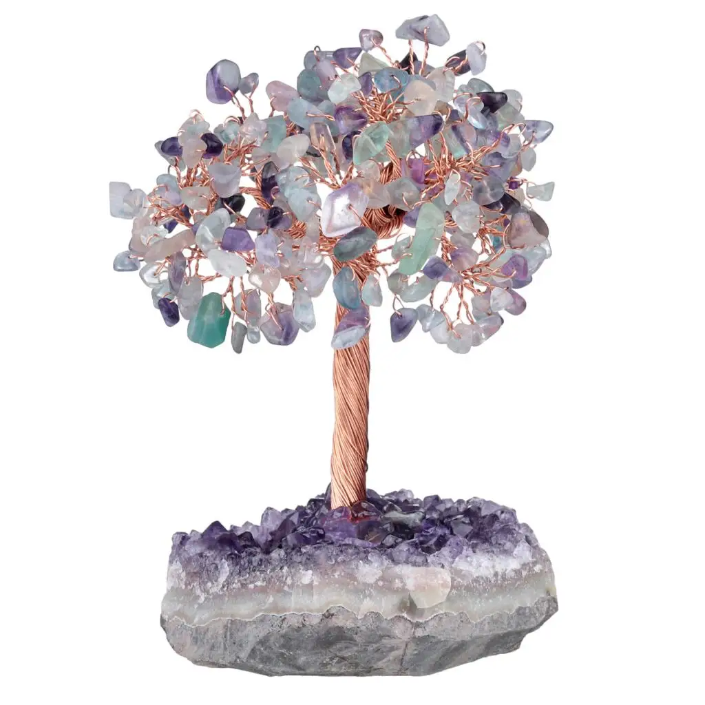 Natural-Crystal-Money-Tree-With-Rough-Amethyst-Cluster-Base-For-Luck ...