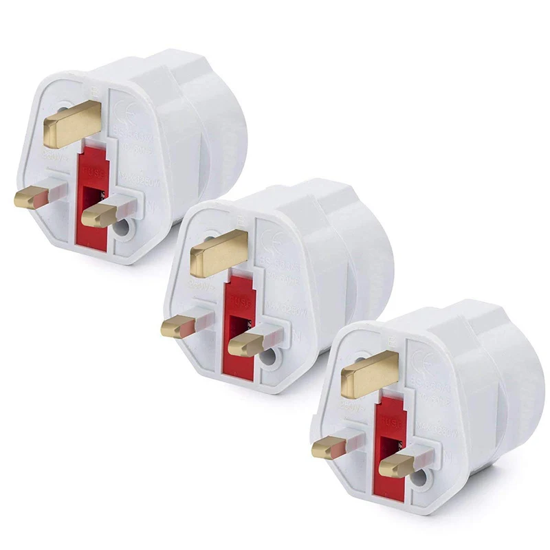 3 Power Socket Plug Adapter Converter Us Uk | Electric Adapter Uk Euro ...