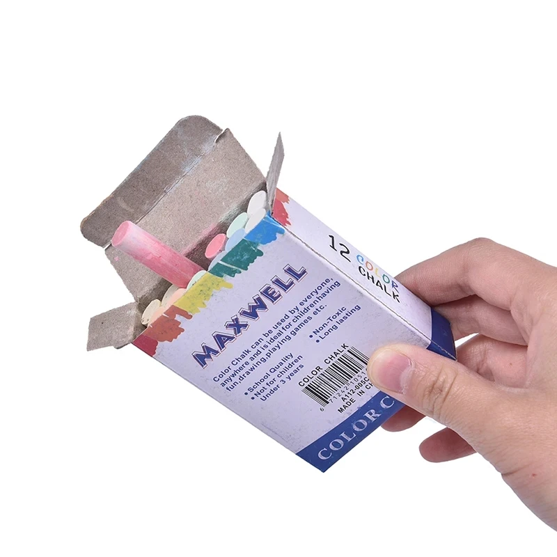 12Pcs Dustless White Drawing Chalk For School Education Chalks High ...