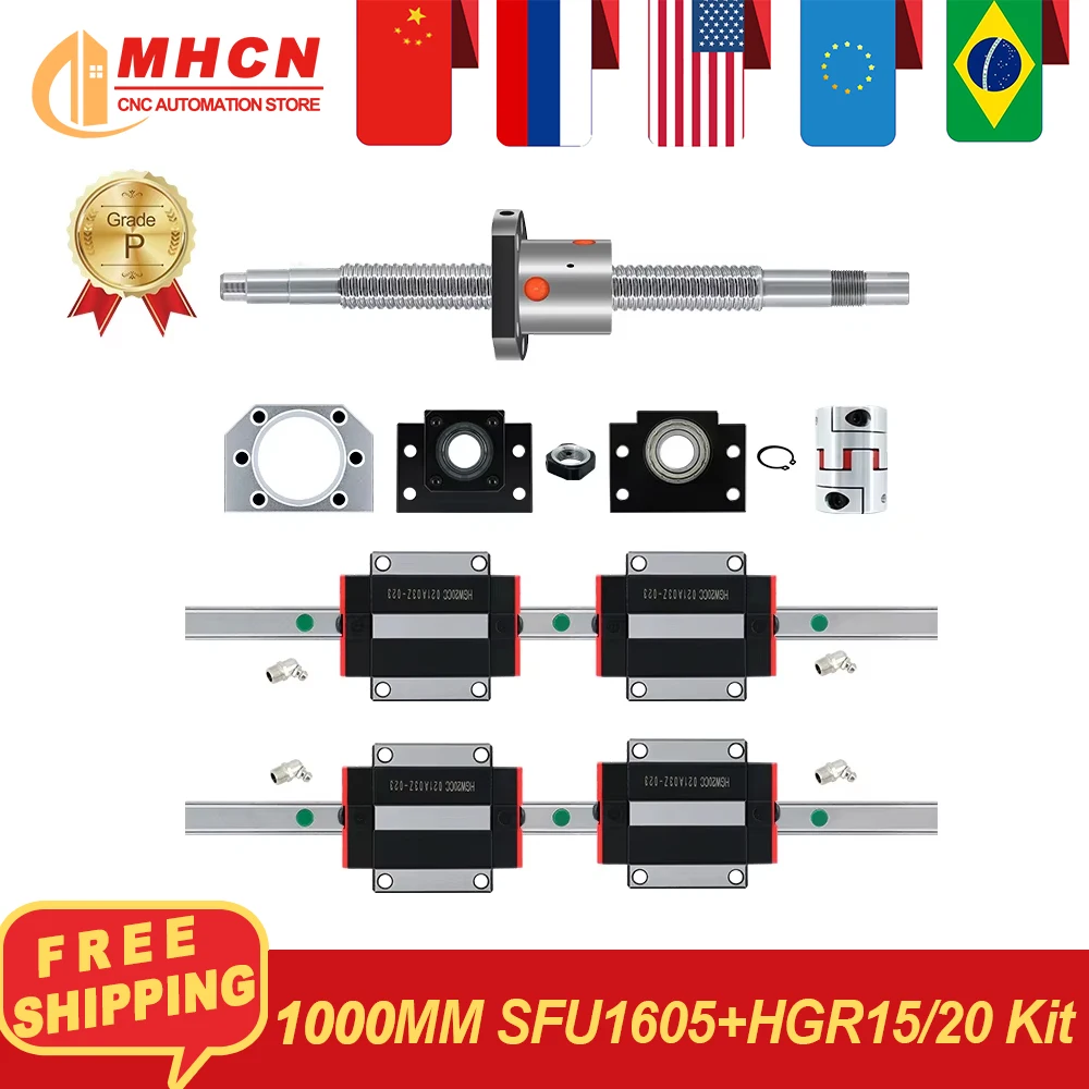 2-pcs-1000mm-HGR20-Linear-Guides-4-pcs-HGW20CC-Blocks-Carriages-1-set ...