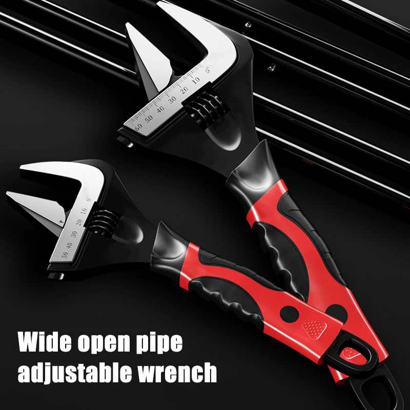 Adjustable Wrench Wide Opening Range Professional Plumbing Tool DIY ...