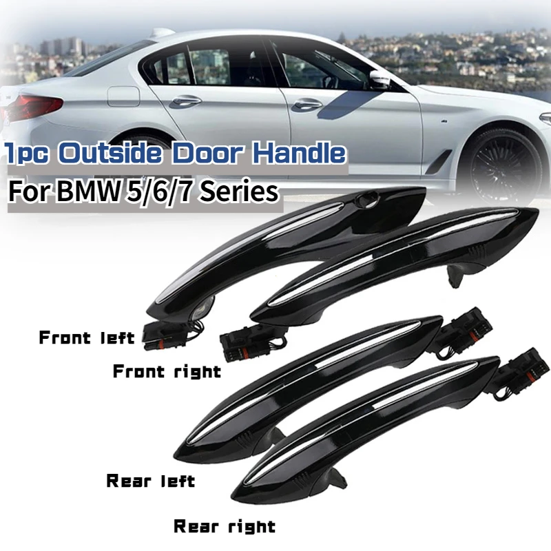 Black-White-Car-Exterior-Comfort-Access-Door-Handle-For-BMW-5-7-Series ...