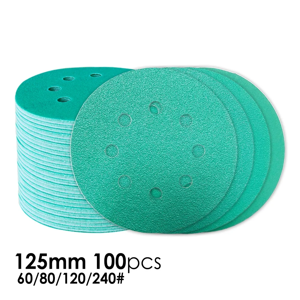 100pcs125mm-5-Abrasive-Sandpaper-Anti-Clog-Sanding-Disc-Hook-Loop ...