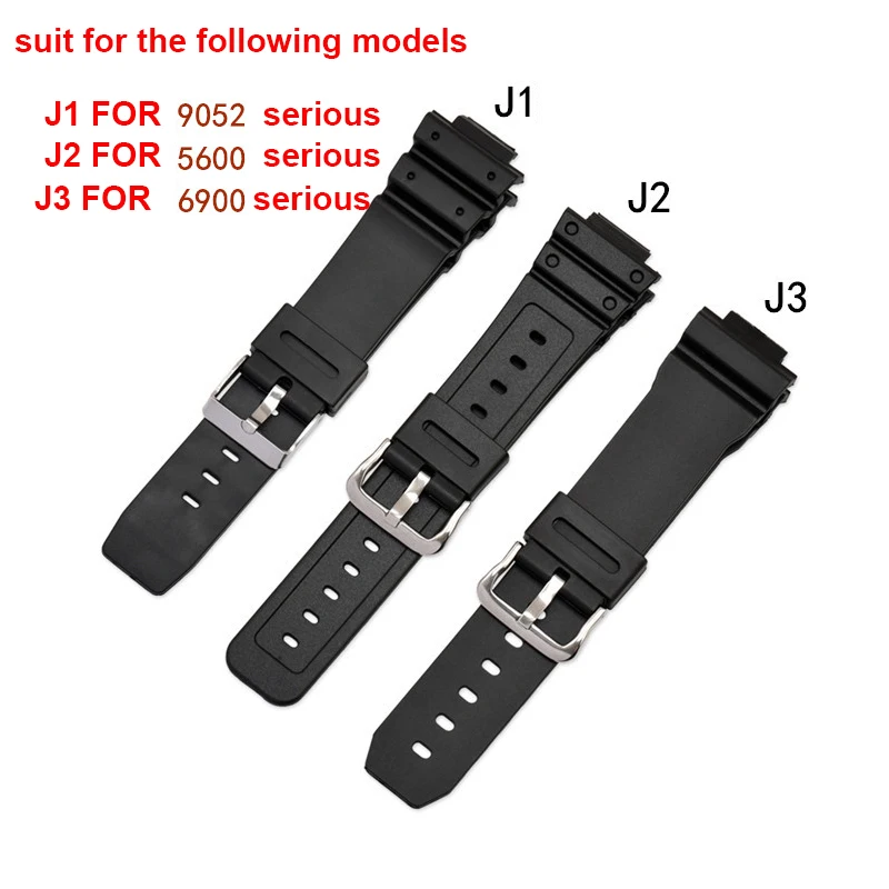 Watch-strap-for-Casio-Sports-Watch-band-16mm-26mm-TPU-Rubber-Strap-for ...