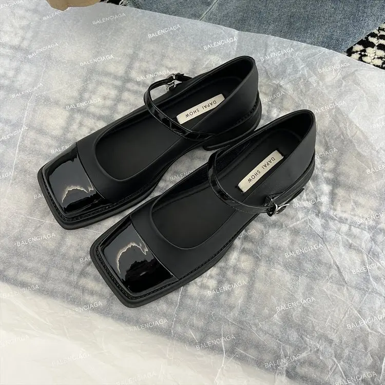 Retro Women Pumps Fashion Square Toe Work Shoes High Quality Female ...