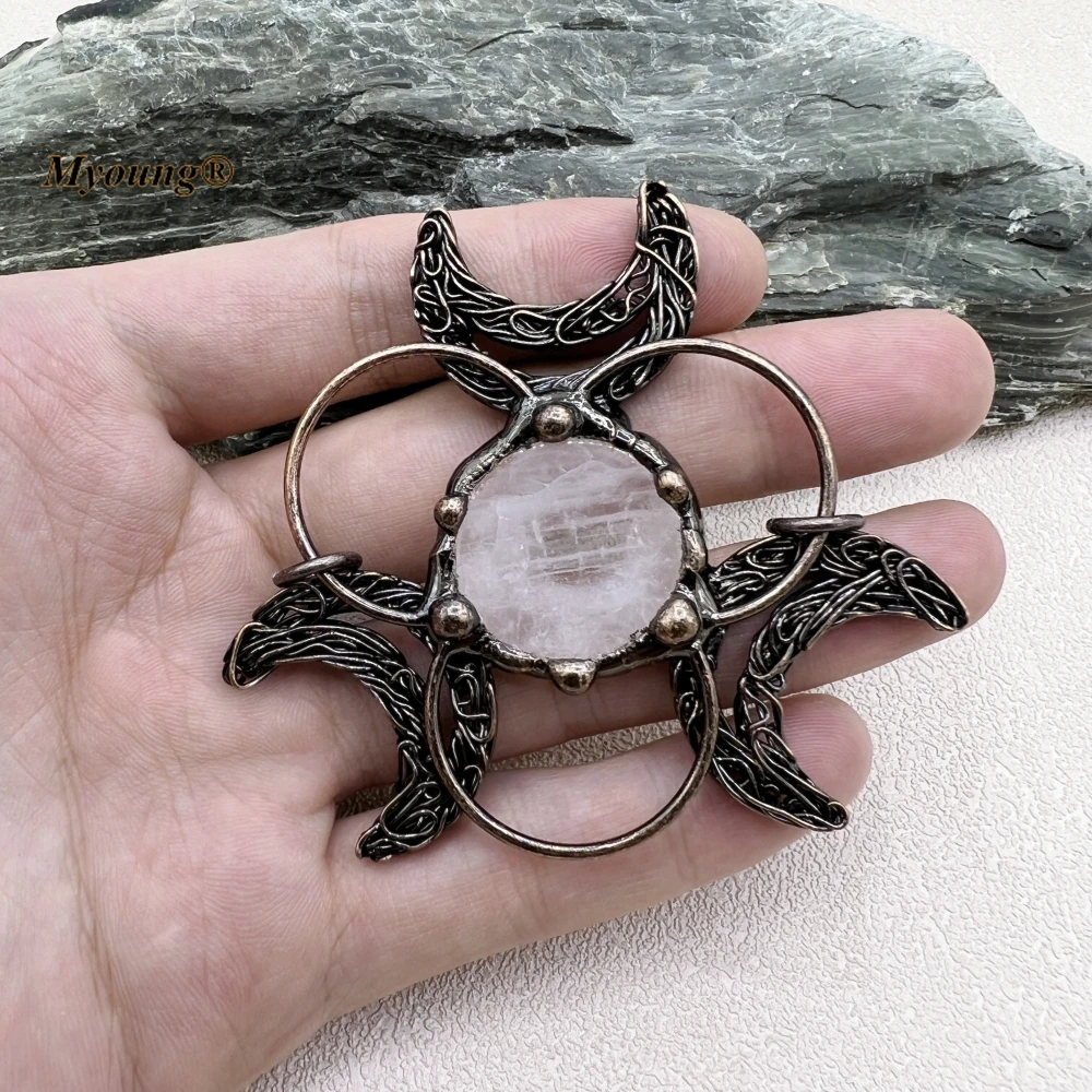 5PCS Large Biohazard Sign Biochemical Jewelry Natural White Quartz ...