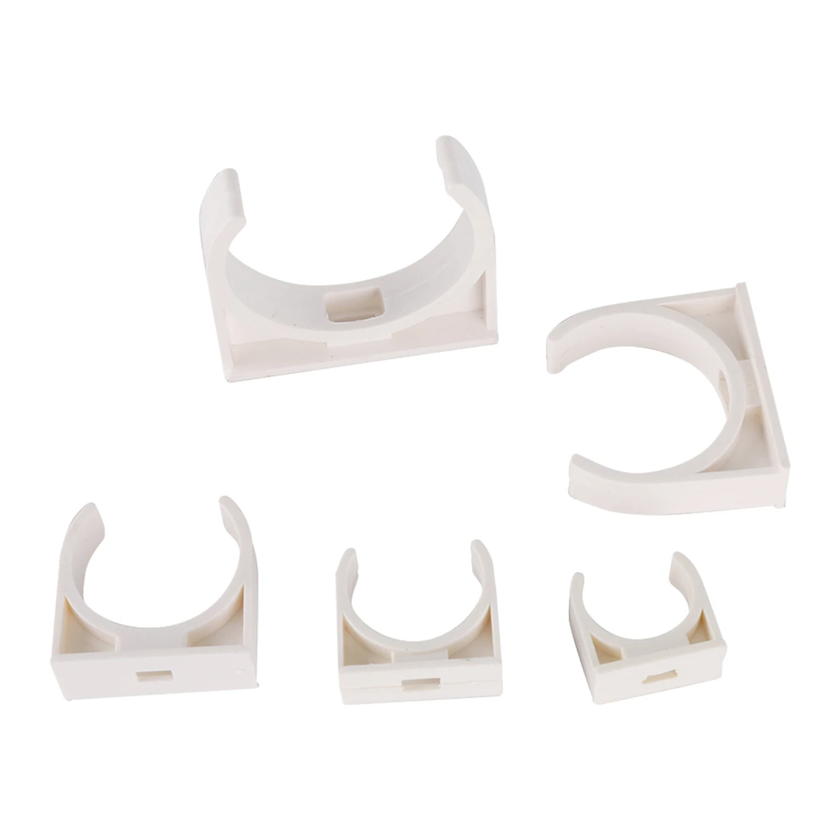 PVC-Pipe-U-Shape-Clamp-OD20-25-32-40-50mm-Water-Pipe-Holder-White ...