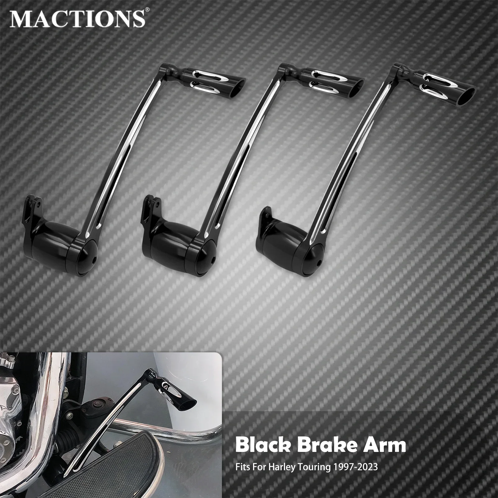 Motorcycle Brake Arm Lever CNC Footrests Brake Arm Pedal Kit For Harley ...