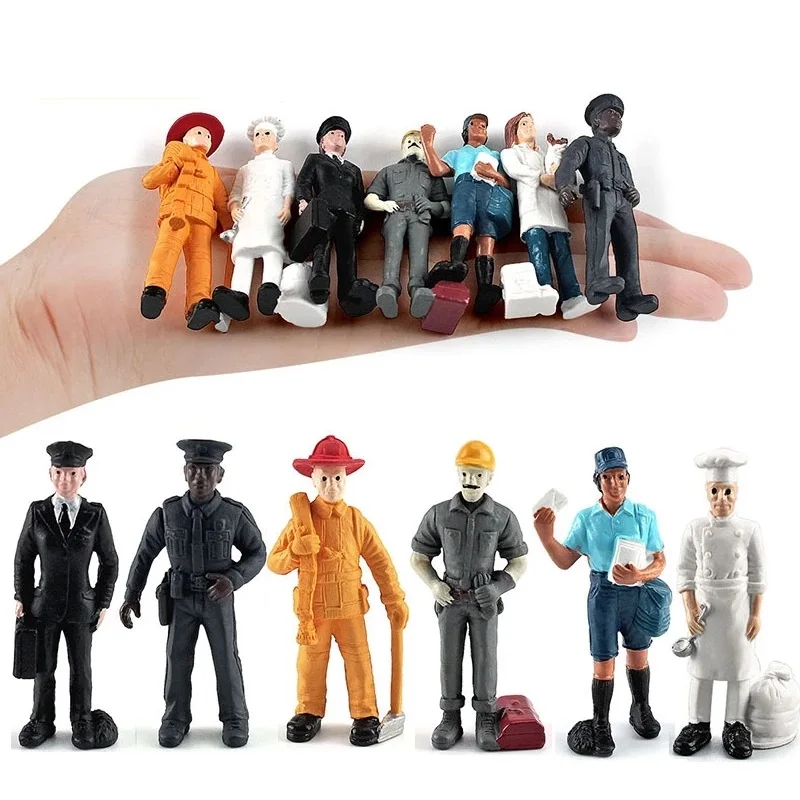 7pcs-Simulation-Action-Figures-Profession-Model-Doctor-Firemen-Postman ...