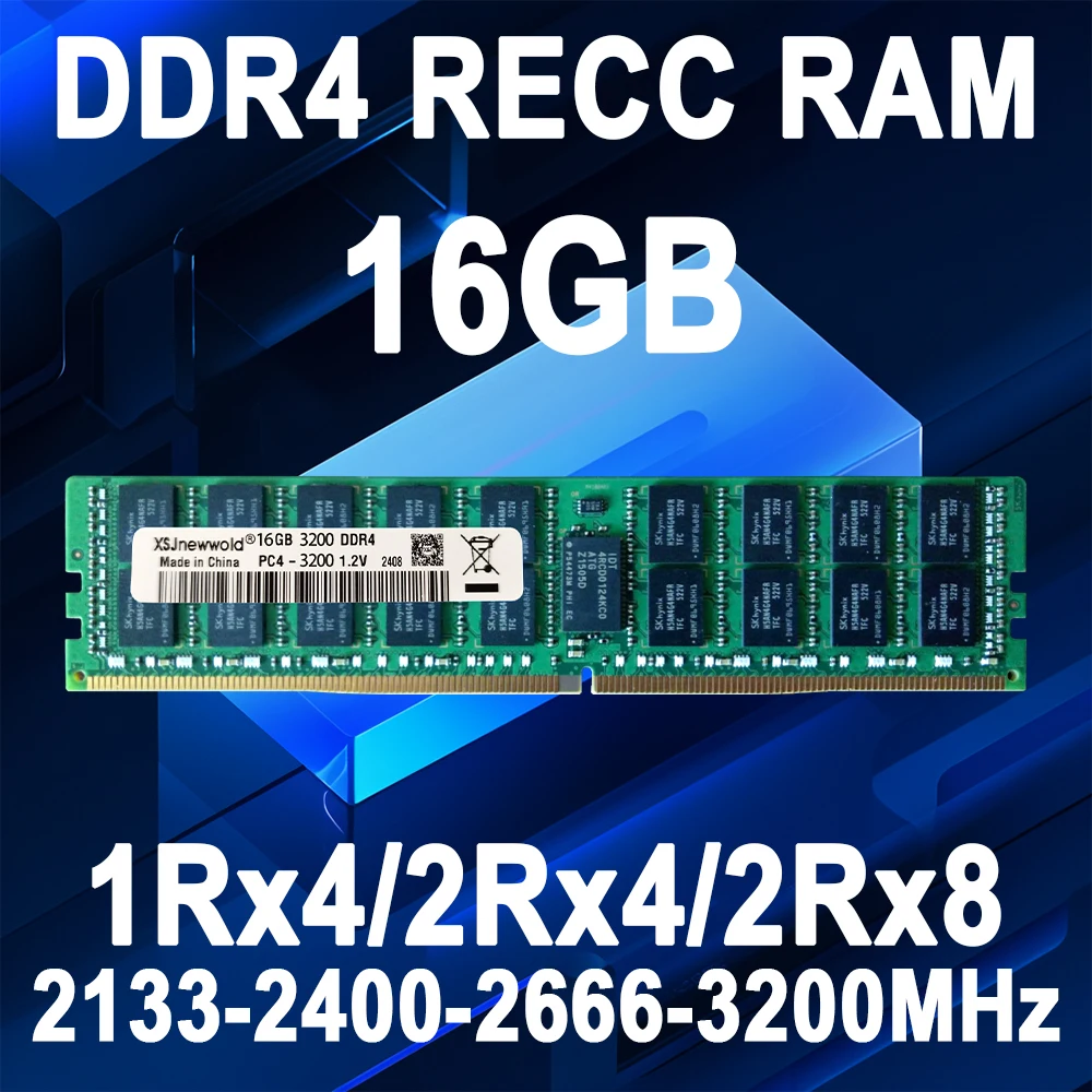 XSJnewwold-RAM-DDR4-ECC-REG-16G-2133-2400-2666-3200-MHz-1RX4-2RX4-2RX8 ...
