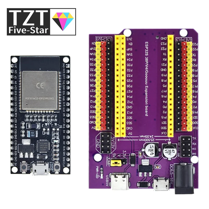 Esp32 Development Board Type Cmicro Usb Cp2102 Wifibluetooth Dual Core Esp32 Devkitc 32 Esp