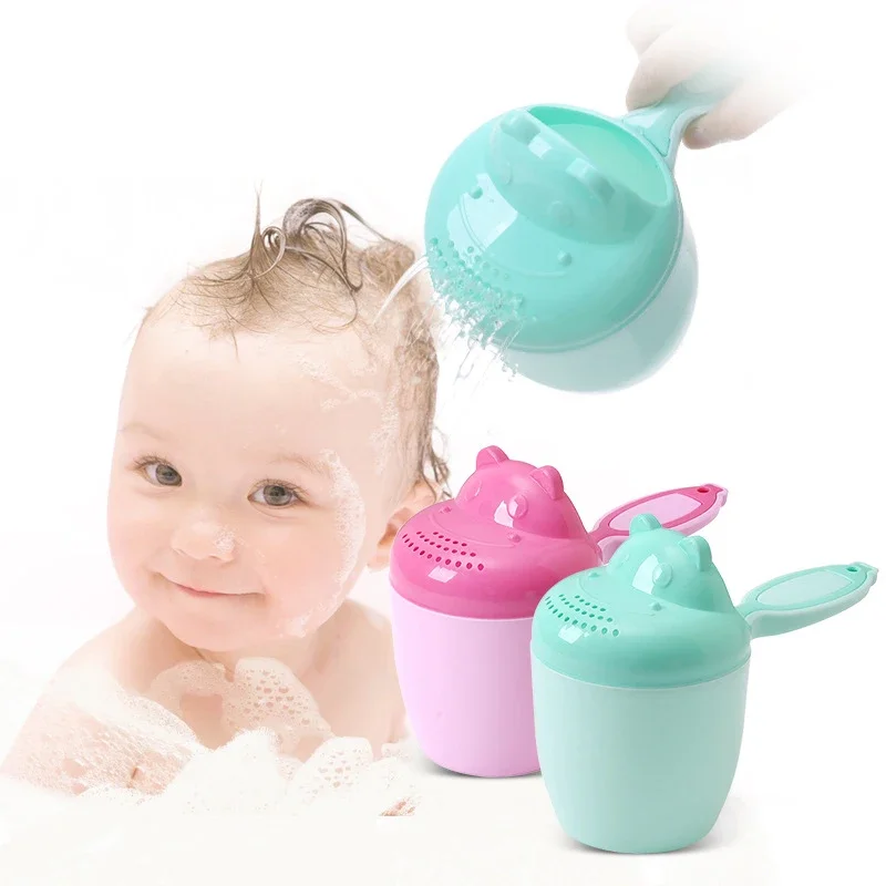 Baby Bath Cup Shampoo Cup Cartoon Hippo Children's Bath Ladle Baby Bath ...