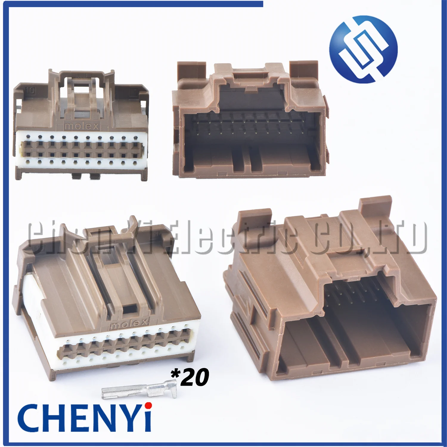1-set-molex-20-Pin-female-male-not-waterproof-auto-connector-wiring ...