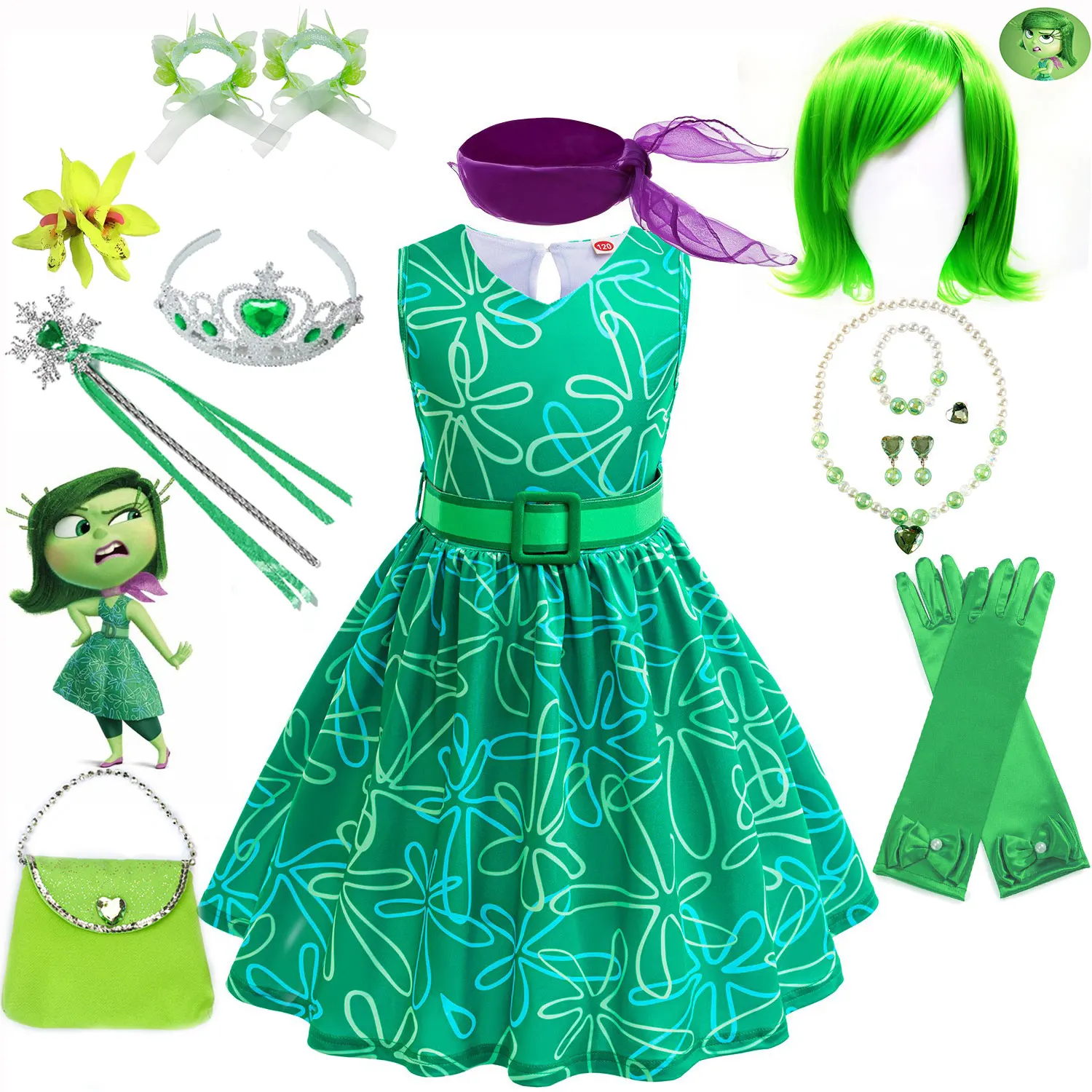 Movie-Inside-Out-2-Halloween-Carnival-Party-Cartoon-Clothes-Girls ...