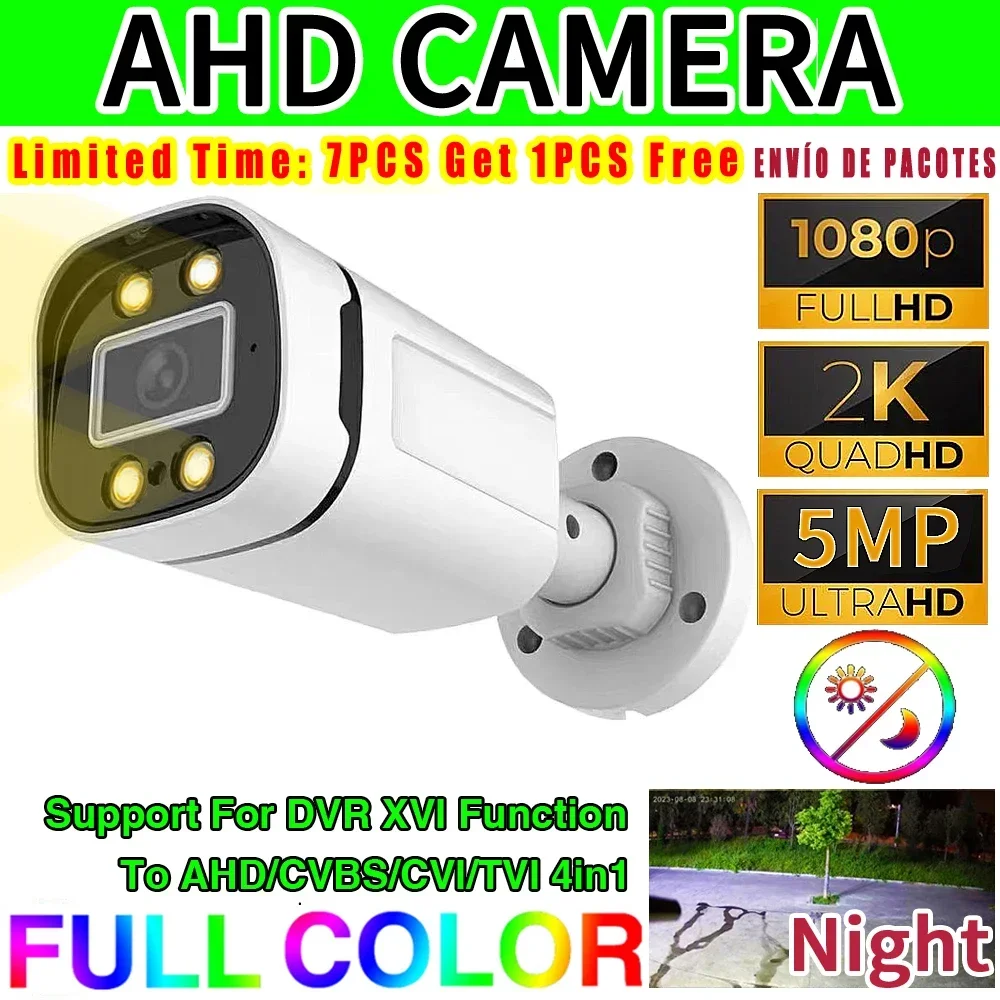 NEW-5MP-24H-Full-Color-Night-Vision-CCTV-AHD-Camera-1080P-4MP-HD-4Array ...