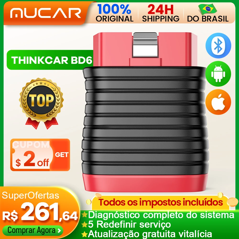 Thinkcar-bd6-bluetooth-scanner-ferramenta-de-diagn-stico-do-carro-obd2 ...