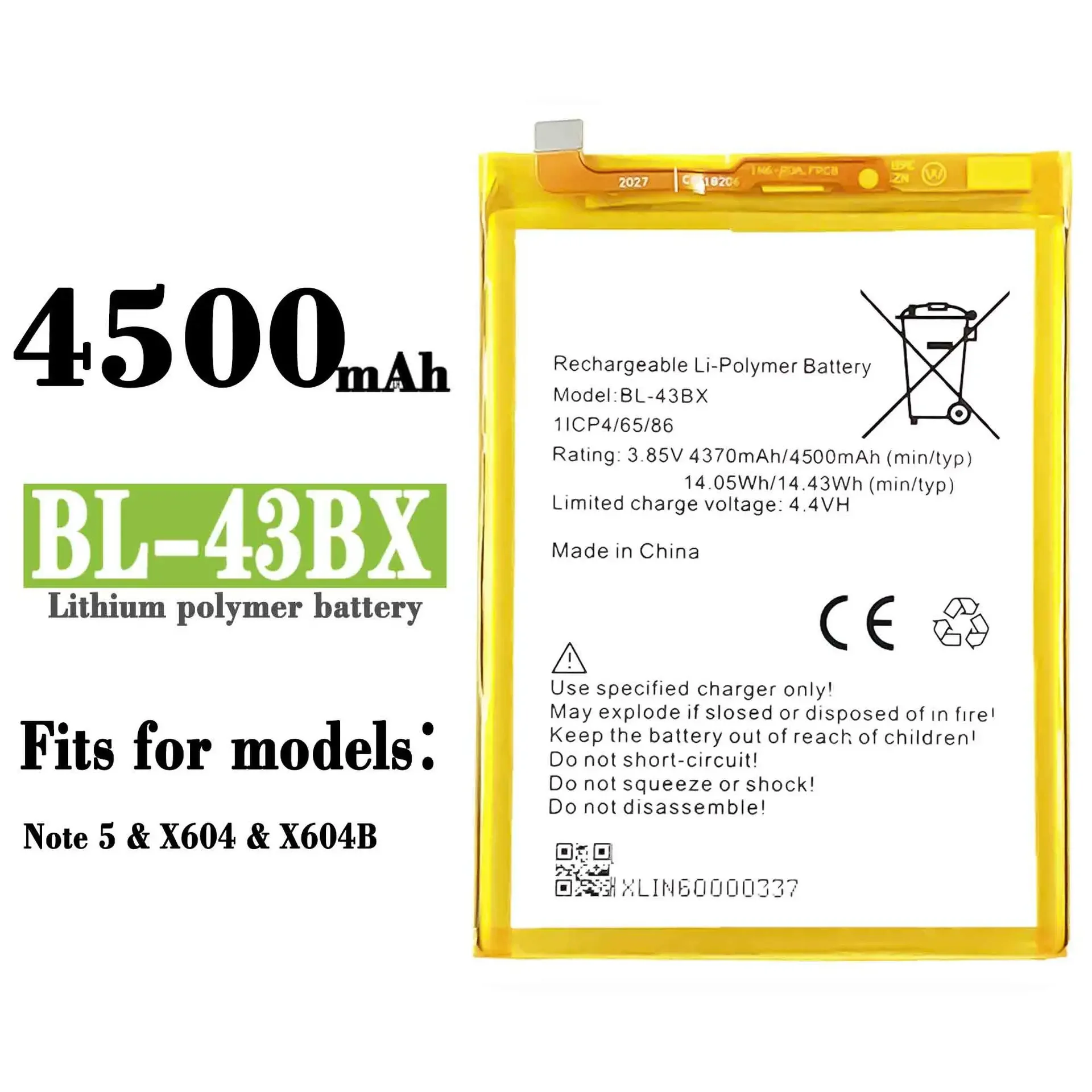 High-Quality-Replacement-Battery-For-Infinix-X604-Note-5-BL-43BX-Mobile ...