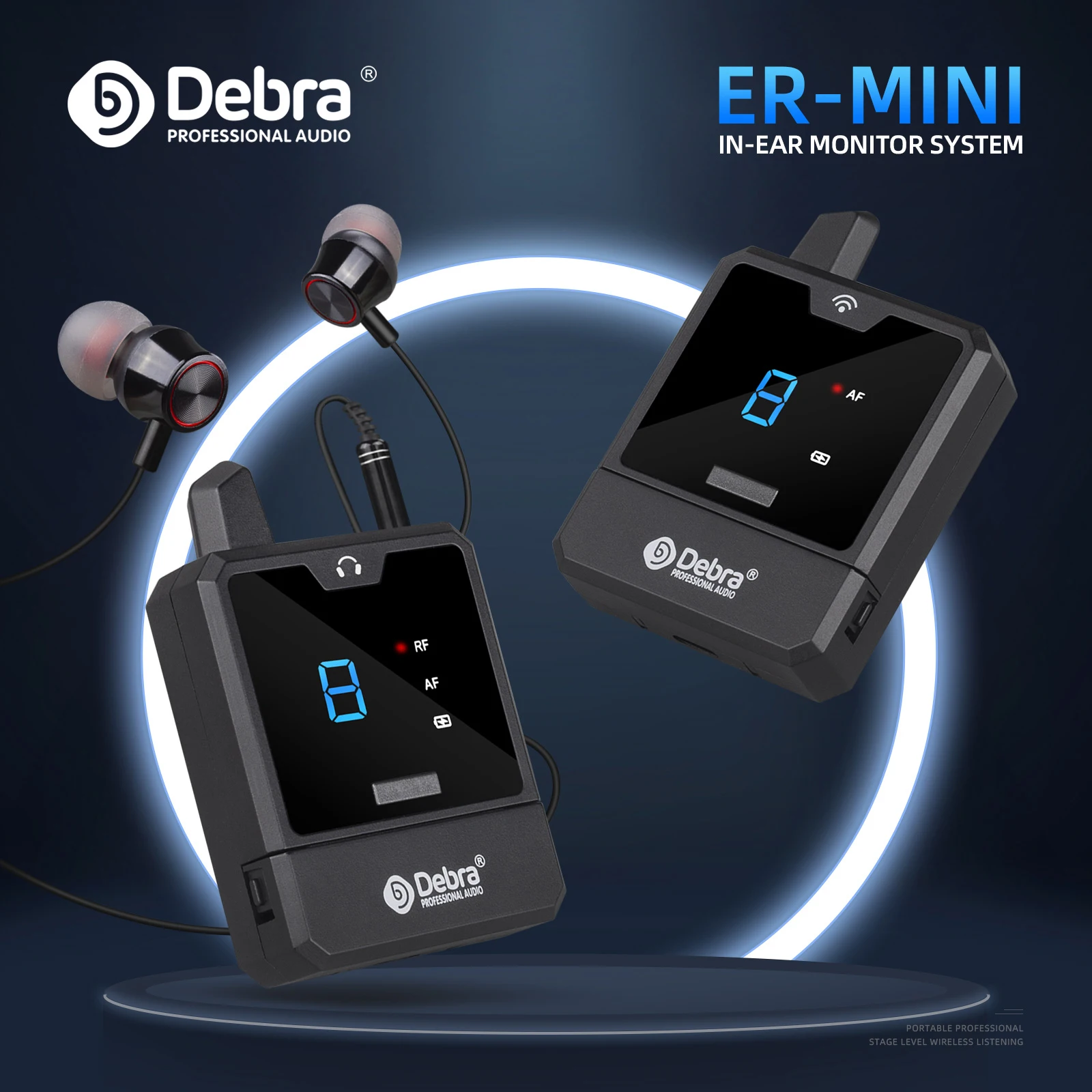 Debra ER-Mini UHF portable wireless in-ear monitoring system for small ...