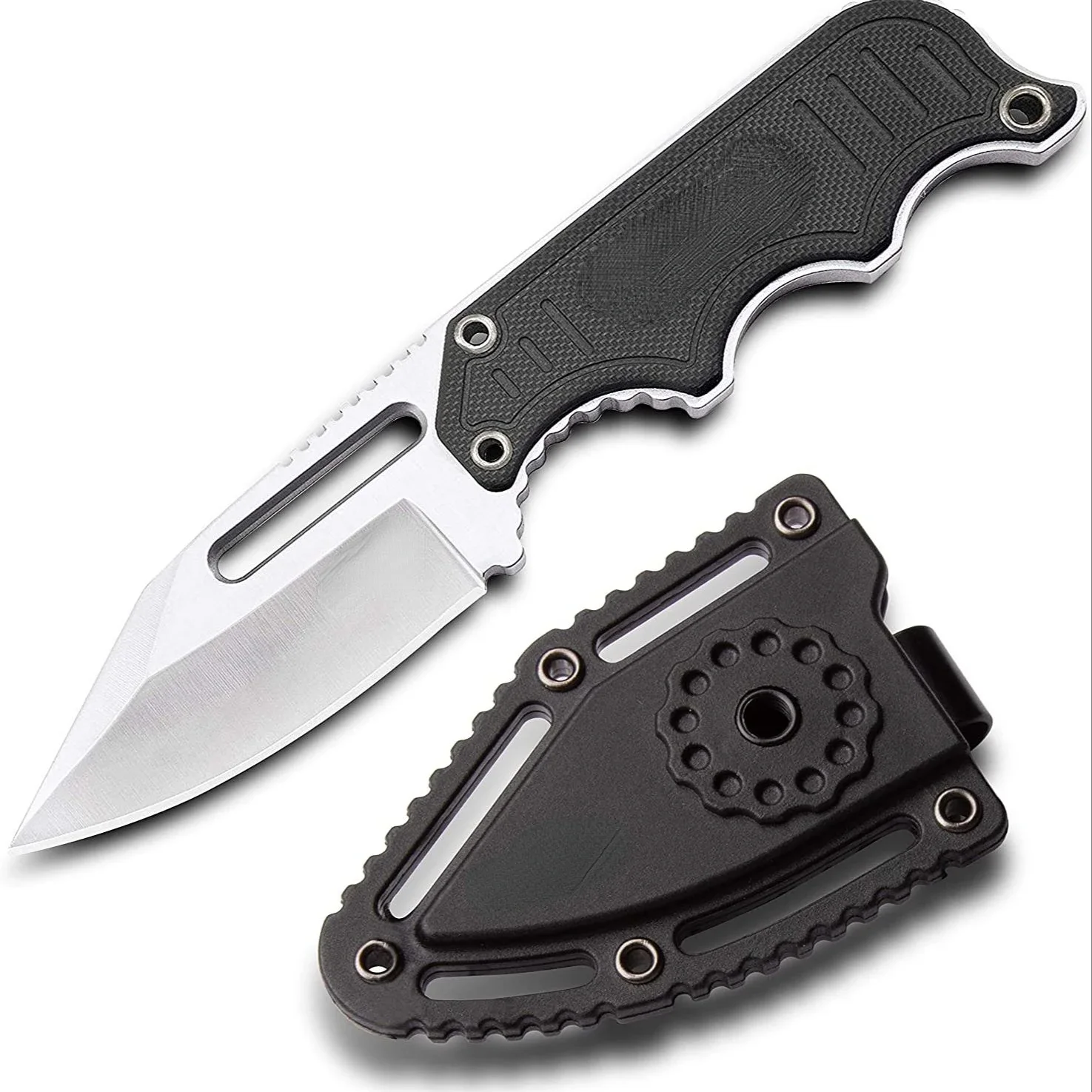 Mini-Fixed-Blade-Knife-Tang-Style-Belt-Knife-Boot-Tactical-Knife-Cover ...